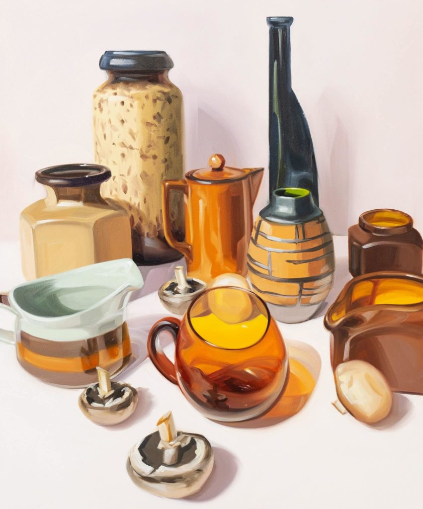 Amber Cup and Mushrooms - Michael Reid