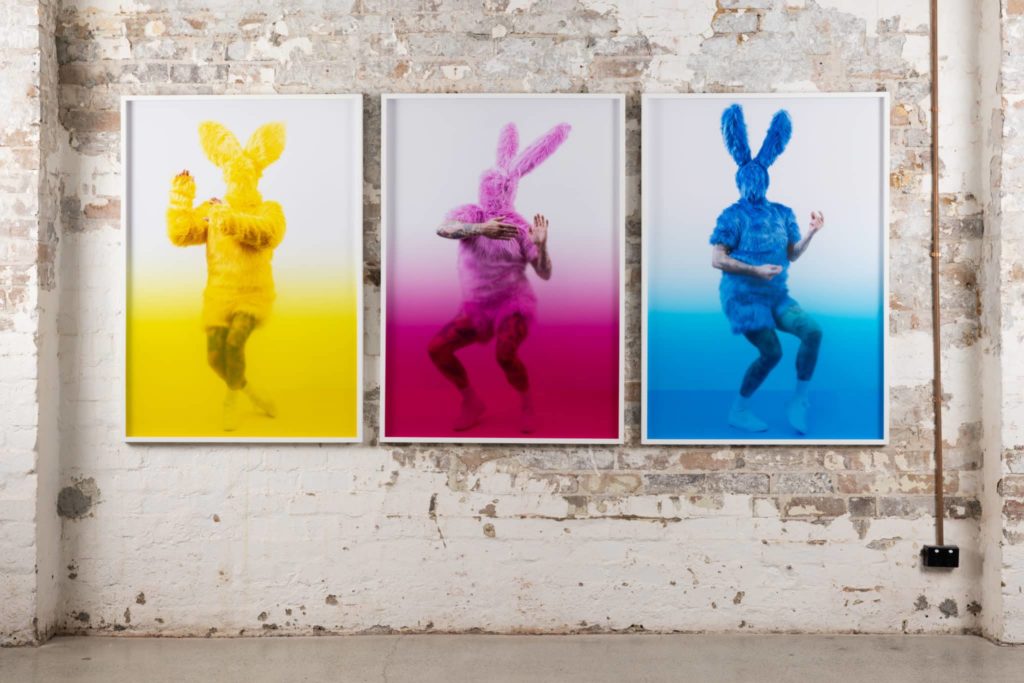 Triptych - Hat Trick (Magenta, Cyan, Yellow) - Michael Reid