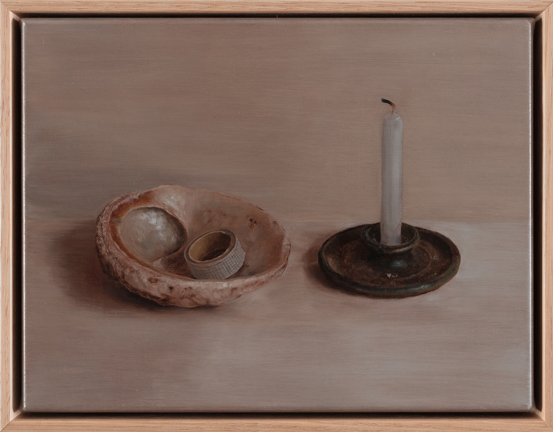 Abalone Shell, Tape and Candle - Michael Reid