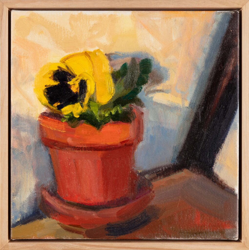 School Pansy on Chair - Michael Reid Southern Highlands
