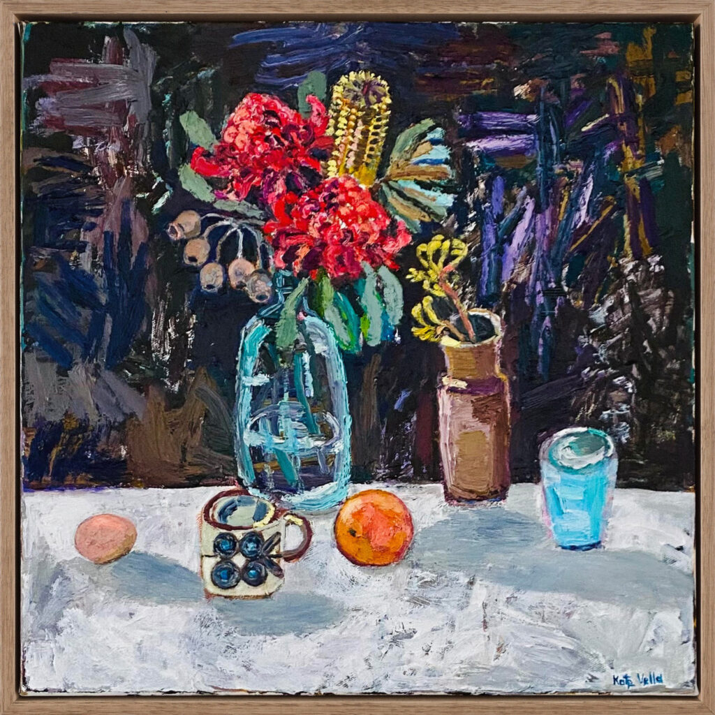 Native Flowers with Orange and Egg - Michael Reid Southern Highlands